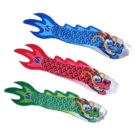 3Pcs Chinese Dragon Outdoor Windsock Hanging Streamer Windmill Windsock ...