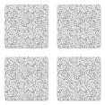 Black and White Coaster Set of 4, Musical Composition with Notes ...