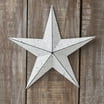 VHC Brands Patriotic Faceted Metal Star White Wall Hanging 12x12 ...