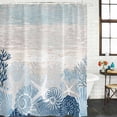 Coastal Coral Bathroom Shower Curtains with 12 Hooks Waterproof Shower ...
