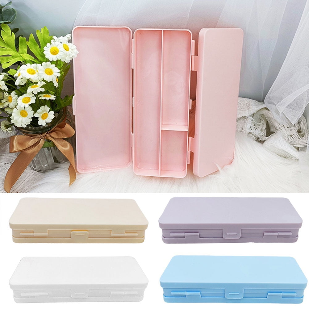 Plastic Pencil Box Double Layers Pencil Boxes Clear Boxes with Lid ...