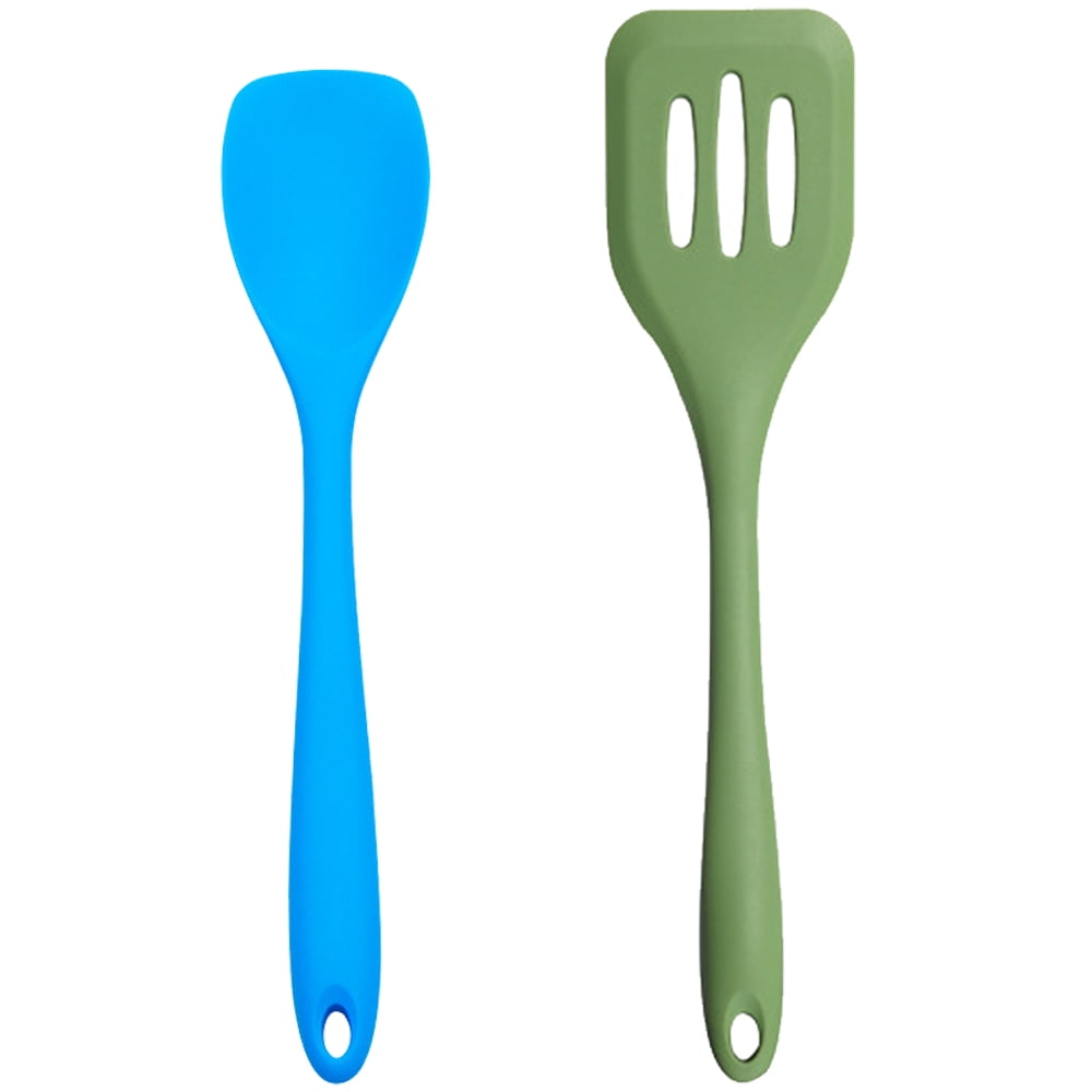2 Piece Mini Kitchen Utensil Set- Silicone Kitchen Tools with Salad ...