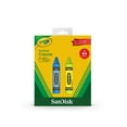 Open Box Sandisk Crayola 64GB USB-C Flash Drive, 2pk Cerulean Blue and ...