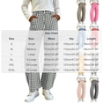 Asgosdo Pants for Women Button High Waisted Grid Straight Wide Leg ...