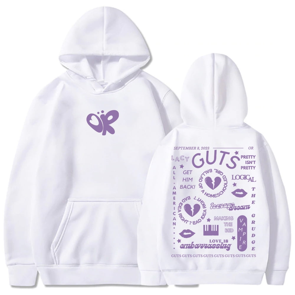 Guts Olivia Rodrigo Olivia Rodrigo Peripheral Print Hooded Sweatshirt ...