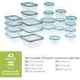 PETGLE Plastic Total Solution (21-Pack) Large Food Storage Containers ...