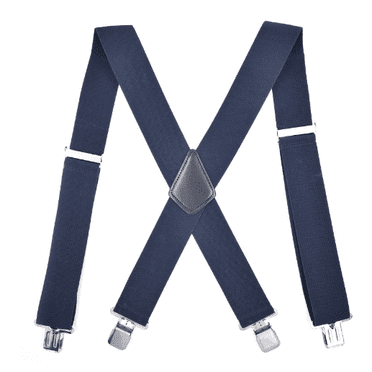 Buyless Fashion Suspenders for Men - 48" Elastic Adjustable Straps 1 1/ ...