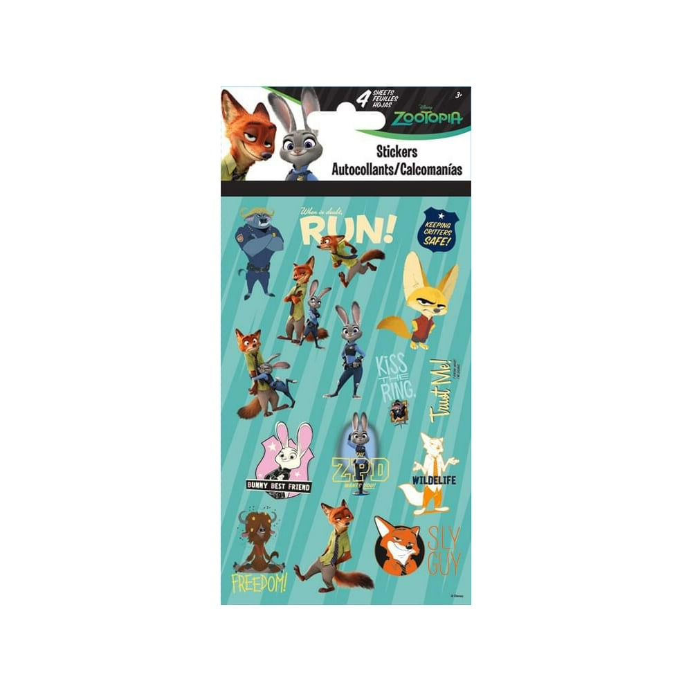 Zootopia 4 Sheet Sticker Pack - Walmart.com - Walmart.com