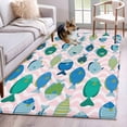 Pink Fishes Kitchen Runner Rug 2.7x5 Washable Runners for Hallway Non ...