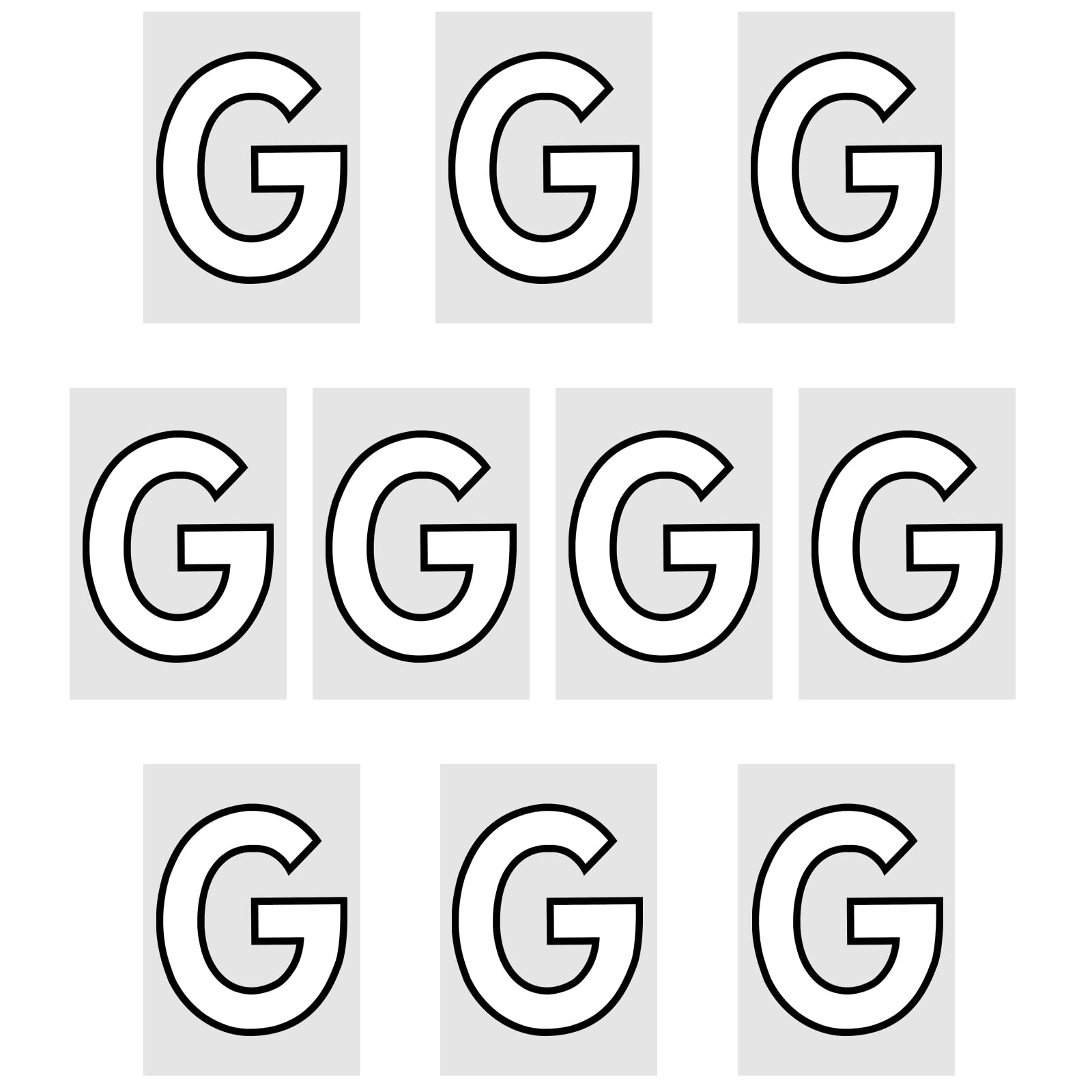 Uxcell Letter G Patches Iron on Heat Transfer Letters 2 Inch White ...