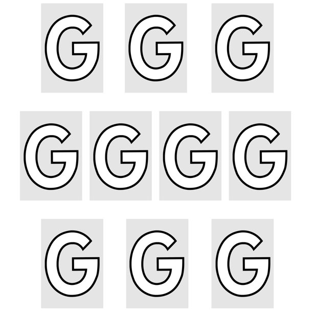 Uxcell Letter G Patches Iron on Heat Transfer Letters 2 Inch White ...