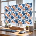 Blue Botanical TV Dust Cover,Stretchable TV Screen Desktop Computer ...