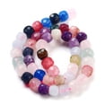2strands Natural White Jade Beads Strands Faceted Dyed Cube Mixed Color ...