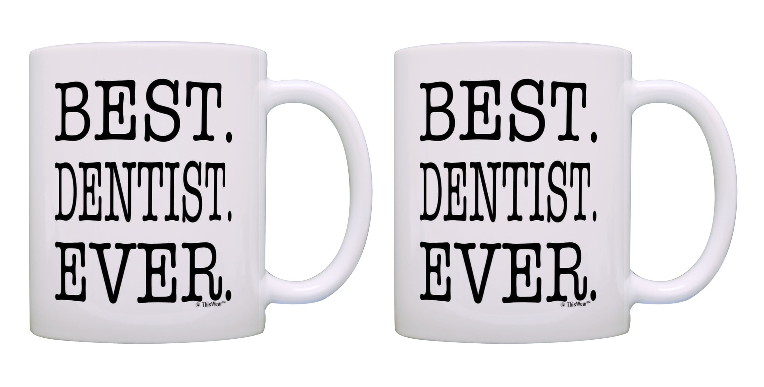 ThisWear Best Dentist Mug Set Best Dentist Ever Mugs Dentistry 11 ounce ...