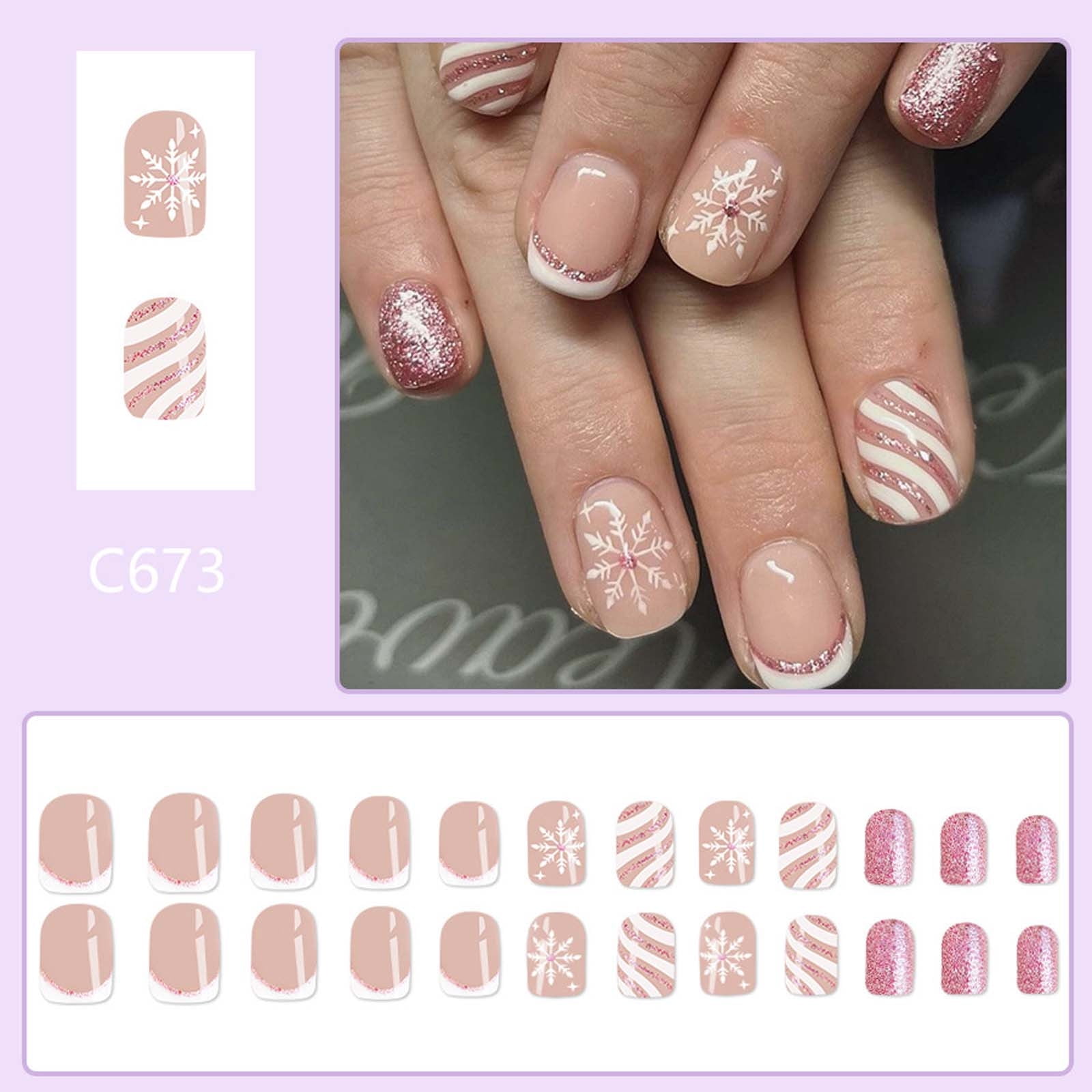 Click here for Egnmcr False Nail Pack Of 24 Artificial Nails Shor... prices