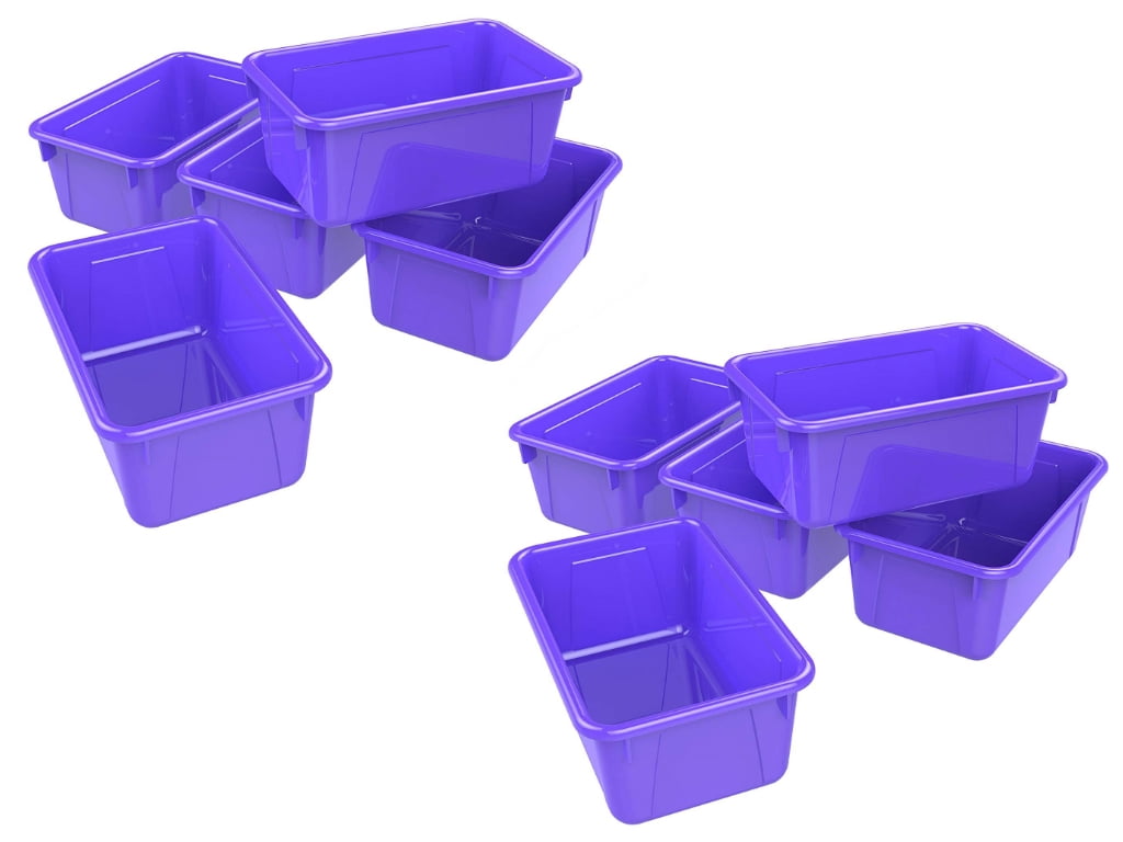 Storex Small Cubby Bin, Plastic Storage Container Fits Classroom ...