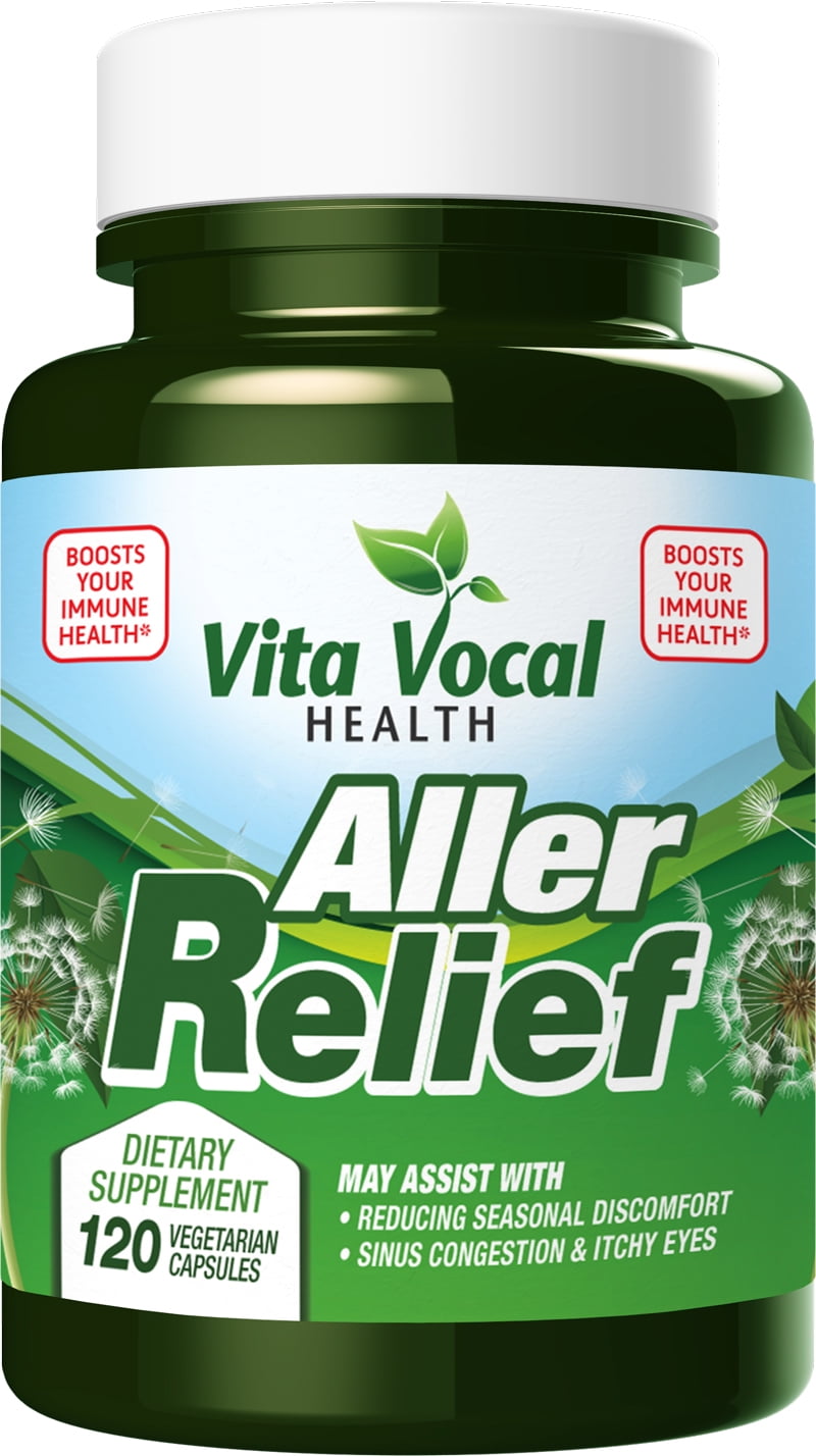 Vitavocal Aller Relief - Fast Acting Allergy Relief Supplement - Sinus ...