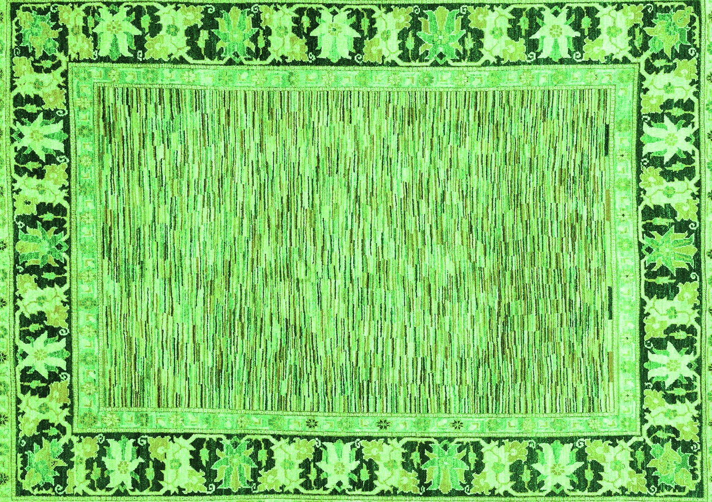Ahgly Company Indoor Rectangle Abstract Green Modern Area Rugs, 2' x 3 ...