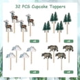 16PCS Adventure Theme Cupcake Toppers Wooden Forest Mountain Cake ...