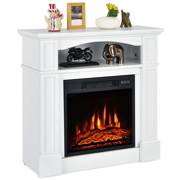 Ktaxon 1400W Small Electric Fireplace, Indoor Free Standing Stove ...