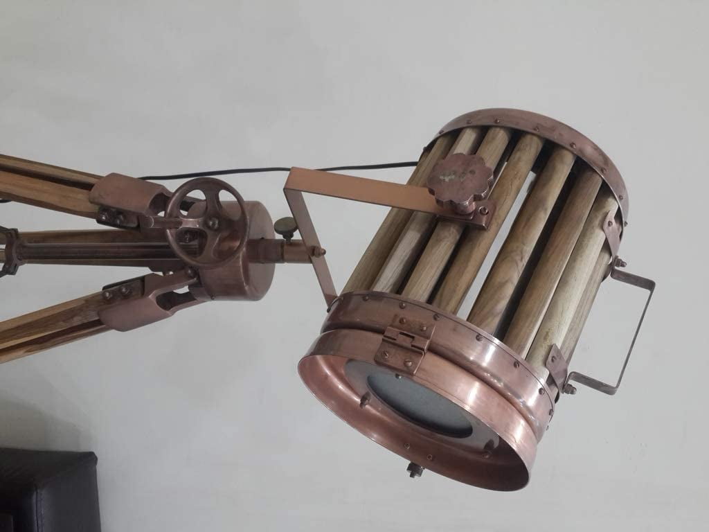 Beautiful Nautical New Wooden Spot Light Tripod Stand - Walmart.com