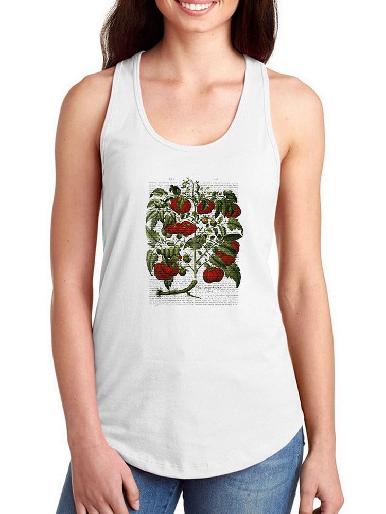 Tomato Plant Racerback Tank Women -Fab Funky Designs, Female Large ...