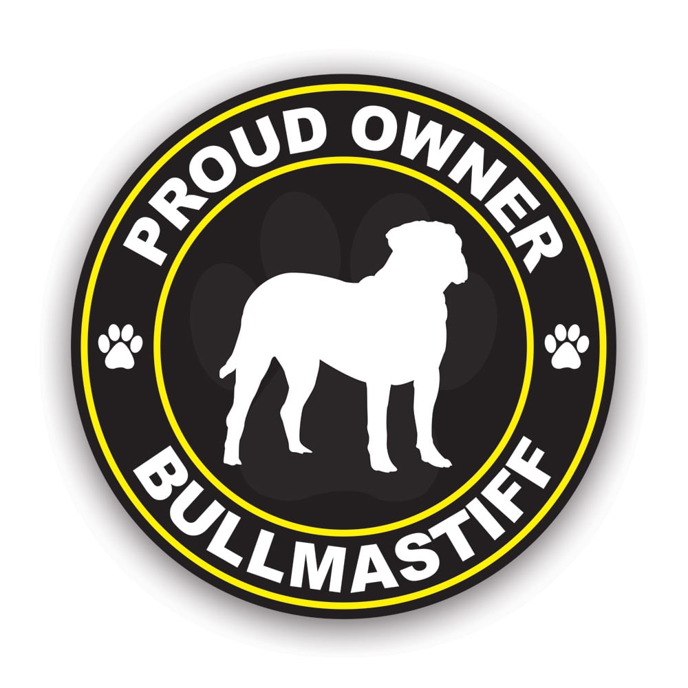 Proud Owner Bullmastiff Sticker Decal - Self Adhesive Vinyl ...