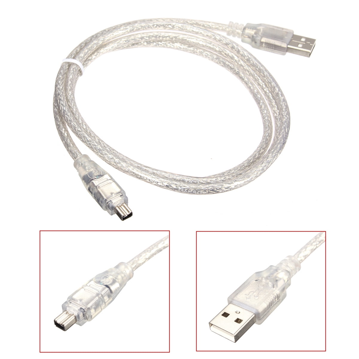 4ft USB 2.0 Male To Firewire iEEE 1394 4 Pin Male iLink Adapter Cable ...
