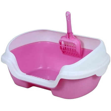 Cat Litter Box Kitty Litter Boxes Stylish High-Sided Design Tray Cat ...