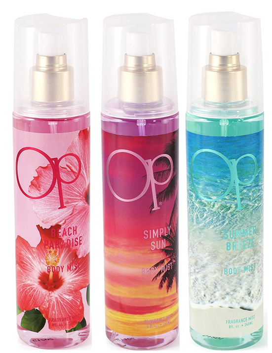 Ocean Pacific Body Mist Trio - Beach Paradise, Summer Breeze, Simply ...