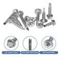 440PCS Stainless Steel Self Tapping Screws for Metal & Sheet Metal - #8 ...