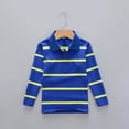 CAUYDY Boys Striped Polo Sweatshirt Long Sleeve Rugby T-Shirt Fashion ...
