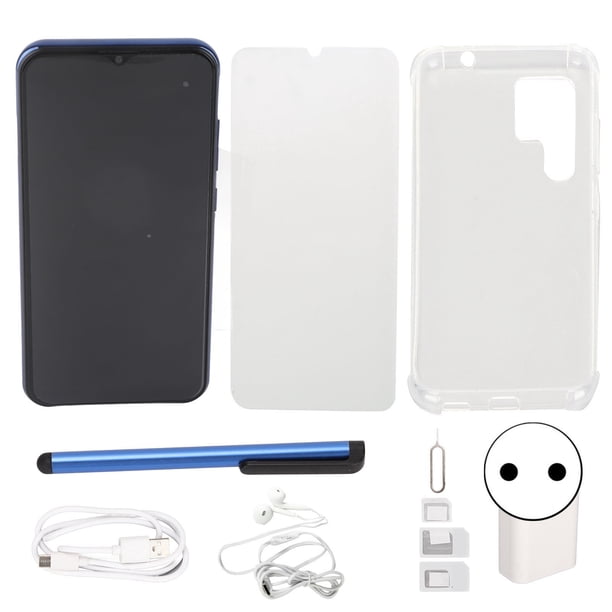 Smartphone, Azul, 6.52in, 4GB RAM, 64GB ROM, Desbloqueo Facial, 4G Dual ...