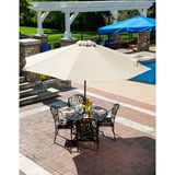 Island Umbrella Calypso 11-ft Octagonal Market Umbrella w/ Auto-Tilt in ...