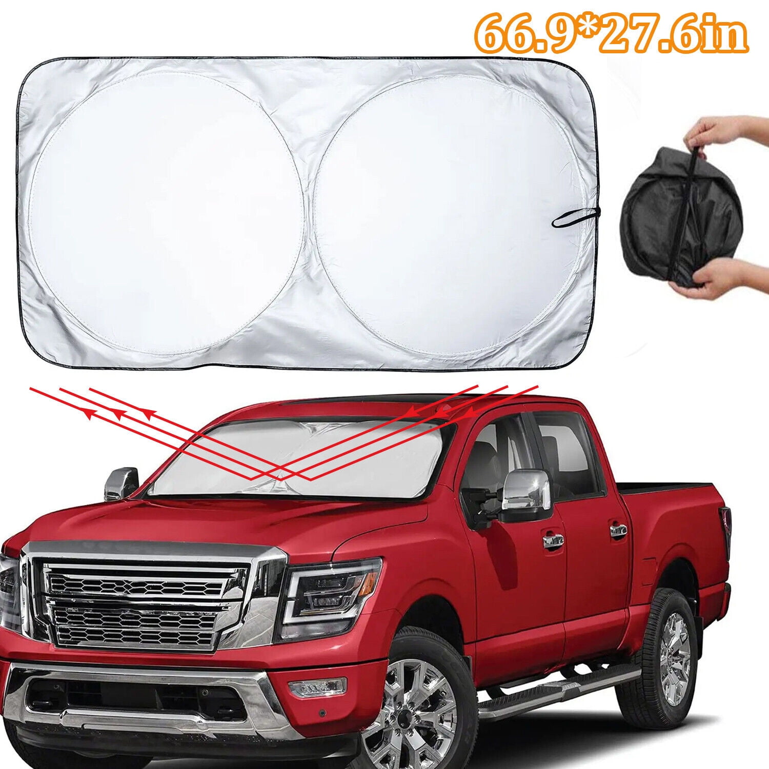 Liwarace Large Size Car Windshield Window Sun Shade Shield Cover Visor ...