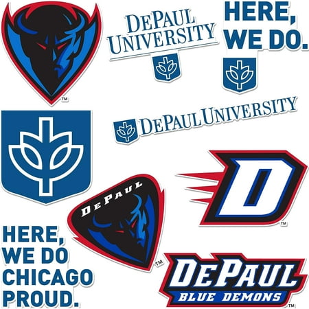 DePaul University Sticker Vinyl Decal Laptop Water Bottle Car Scrapbook ...