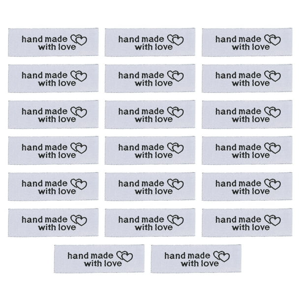 20pcs Handmade with Love Sewing Labels Embroidered Label Tags for Sew ...