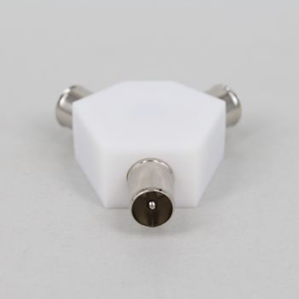 Cable Aerial Three-way Splitter Male To Female TV Adapter Connectors ...