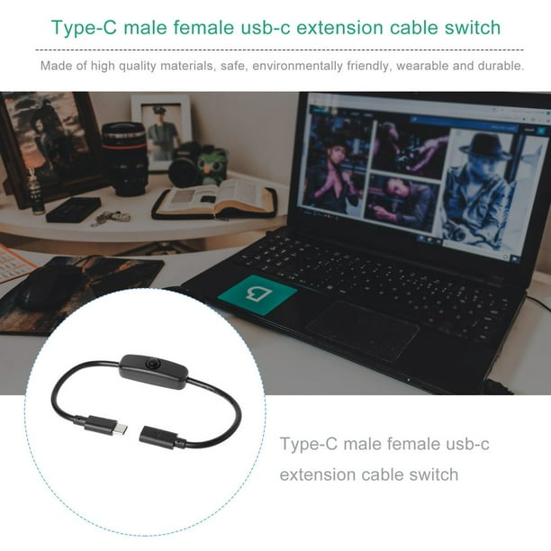 Type-C Male to Female USB-C Extension Cable Switch for Raspberry Pi 4 ...