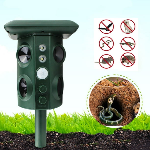 Solar Mole Snake Repeller Ultrasonic Vibrating Repellent Sonic Pest ...