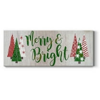 Merry & Bright Premium Gallery Wrapped Canvas - Ready to Hang - Walmart.com