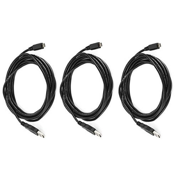 eDragon 3 Pack USB 2.0 A Male to Micro 5pin Male 28/28AWG Cable 15 Feet ...