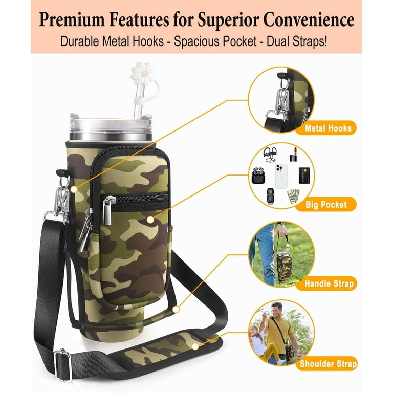 Stanley Cup Holder Water Bottle Holder With Strap, Water Bottle Handle ...
