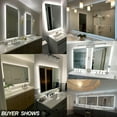 Apmir LED Bathroom Mirror Rectangular Frameless Super Bright Backlited ...