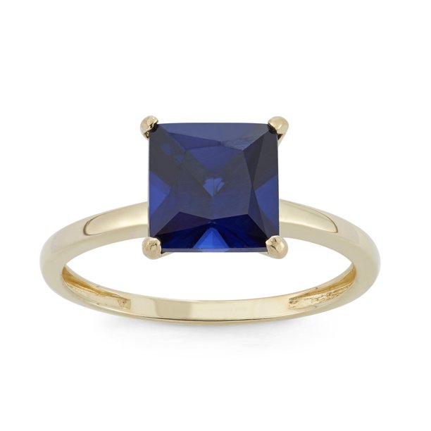 Jordan Blue NYC - 10k gold princess cut gemstone ring - Walmart.com ...