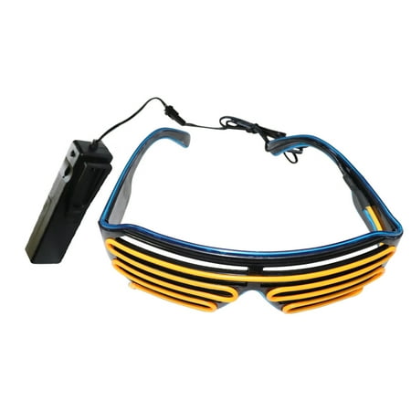 YJ006 Voice-control LED Glasses 15 Colors Optional Light Up El Wire ...