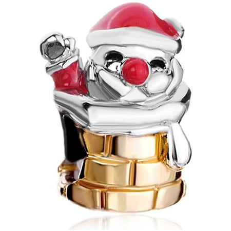 Santa Claus In Chimney Charms Red Drip Beads For Bracelet | Walmart Canada