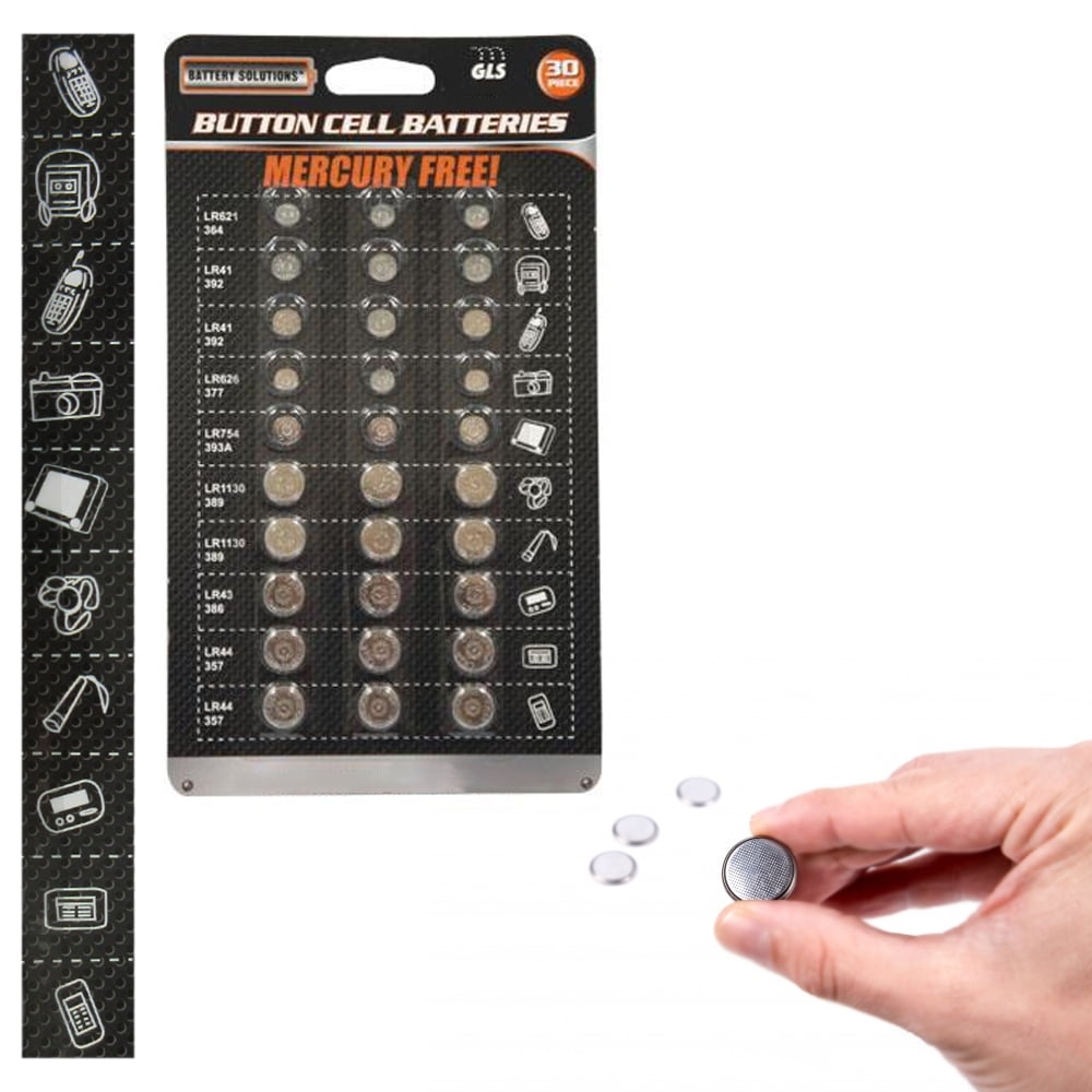 30 Assorted Super Alkaline Button Coin Cell Batteries Fresh Set Watch ...