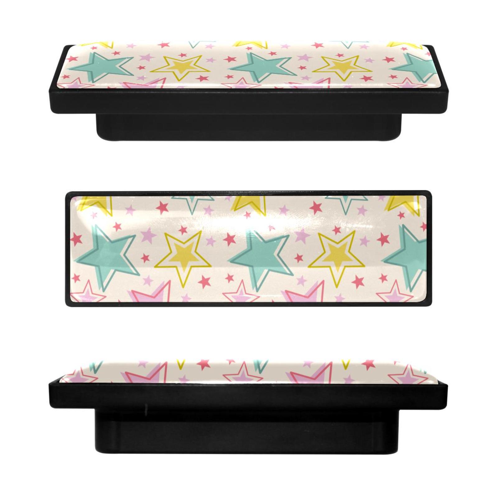 4 Pcs Rectangle Cabinet Handle Cupboard Knob Drawer Pulls Handle Pink ...