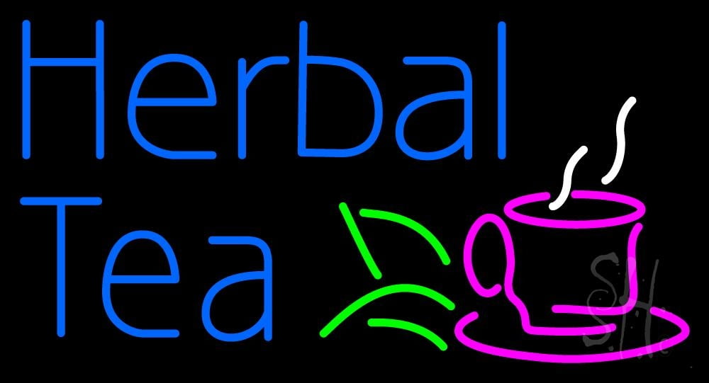 Herbal Tea LED Neon Sign 13 x 24 - inches, Clear Edge Cut Acrylic ...